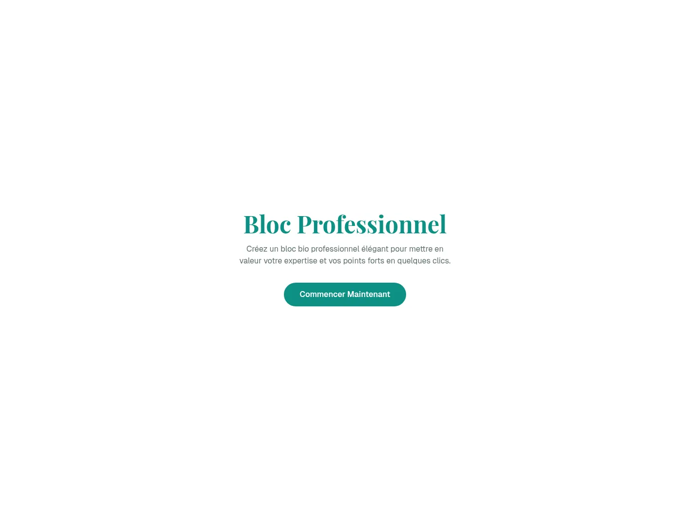 Bloc Professionnel Builder