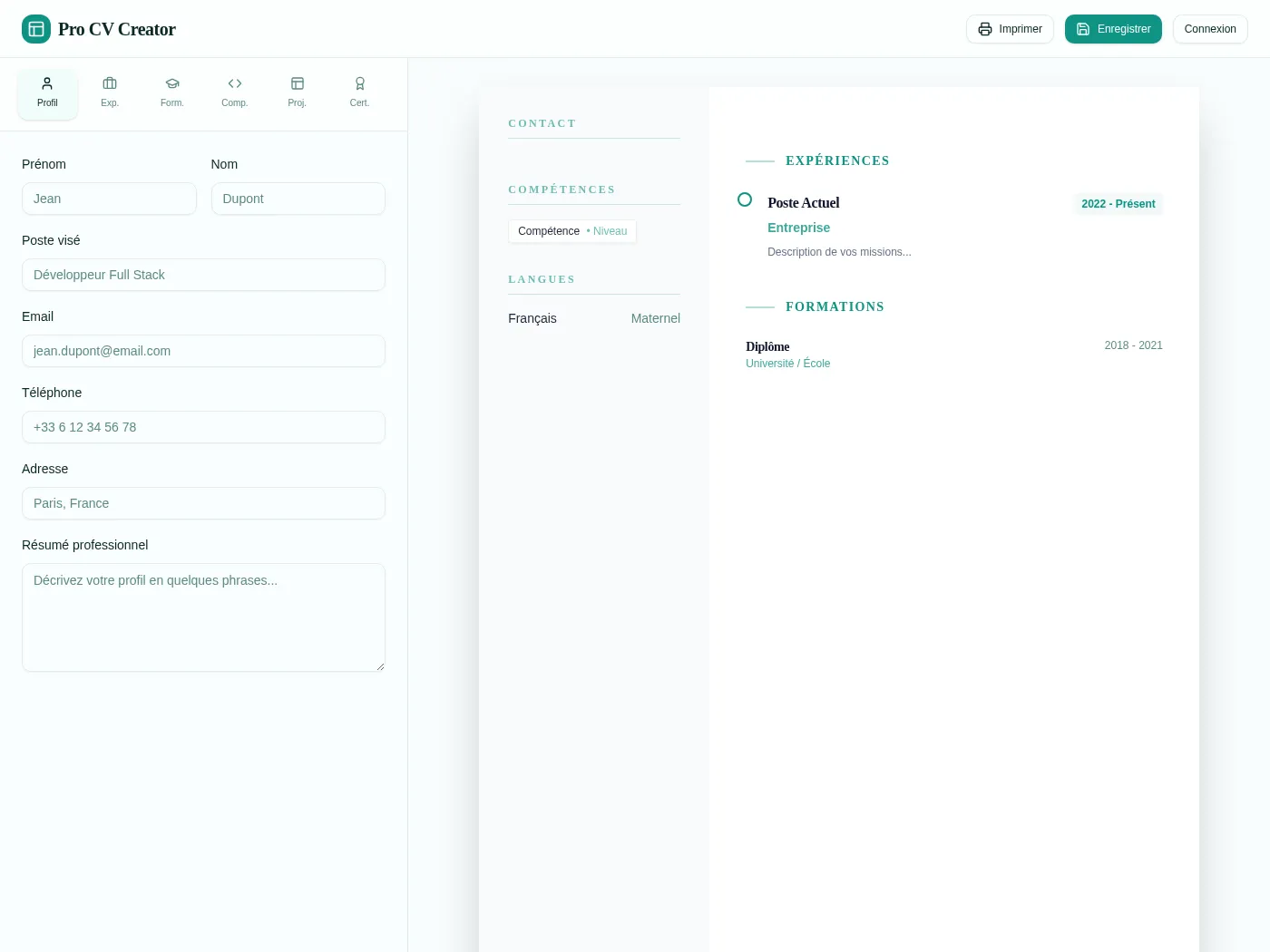 Pro CV Creator