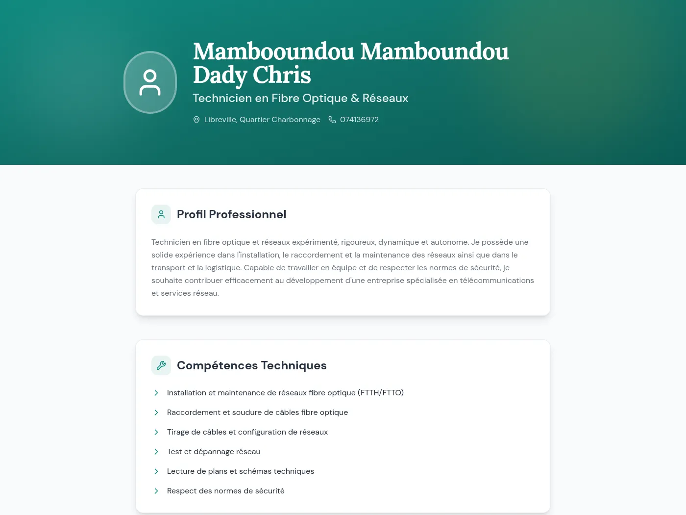 Chris Pro CV Webpage