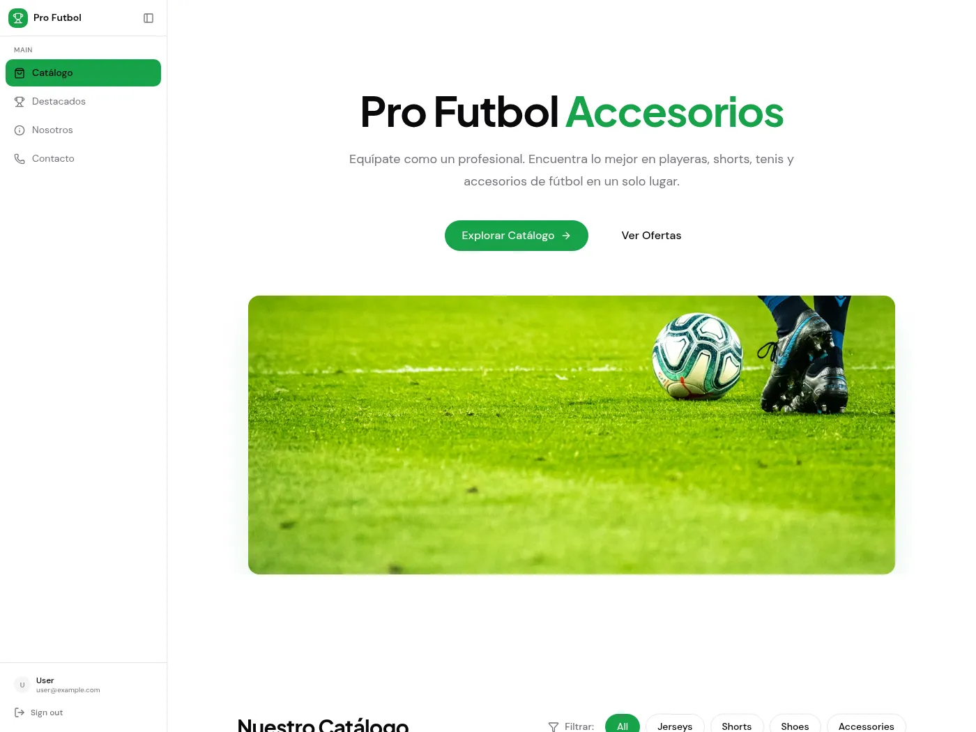 Pro Futbol Catalog