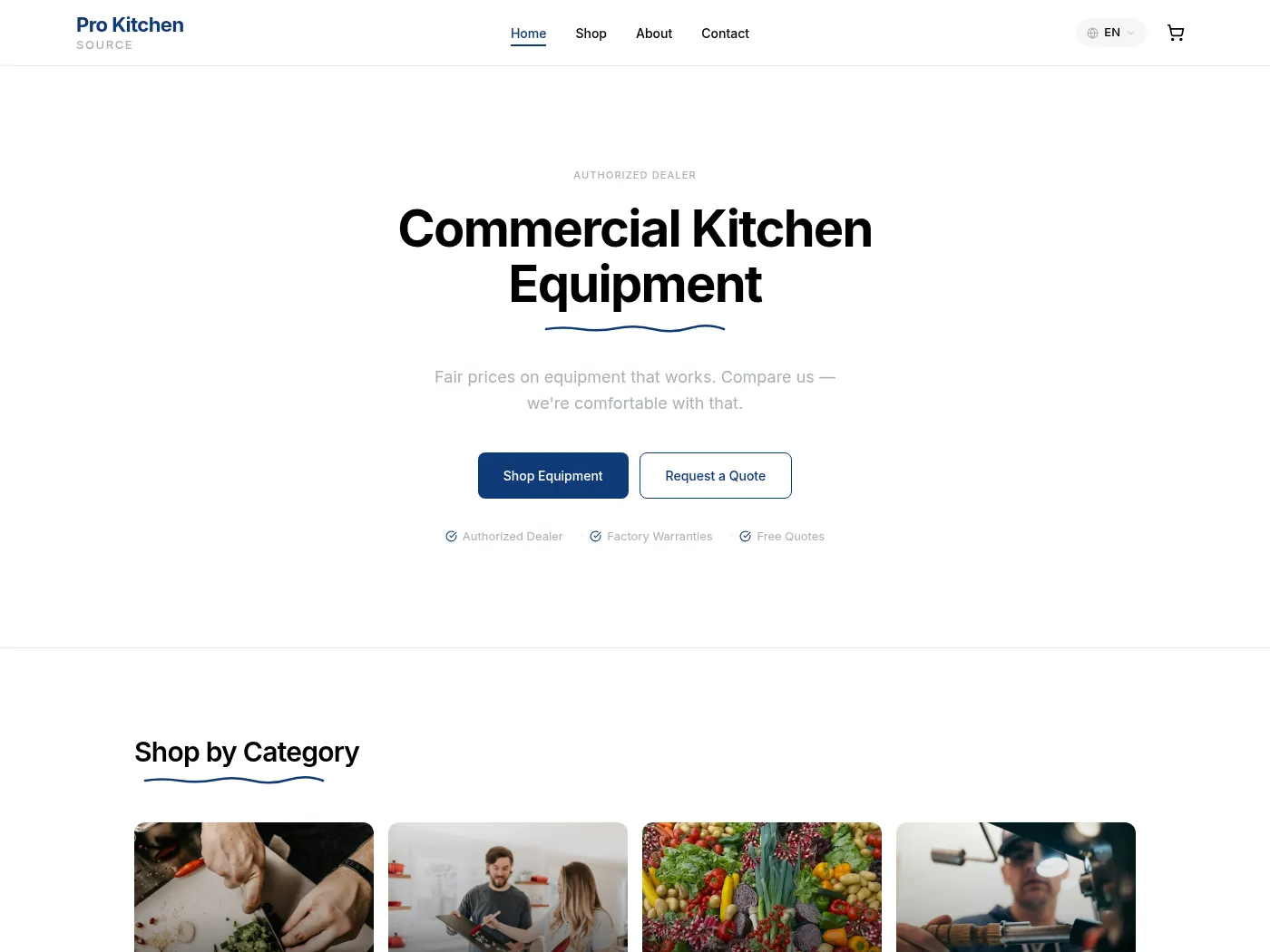 Pro Kitchen Source Shop