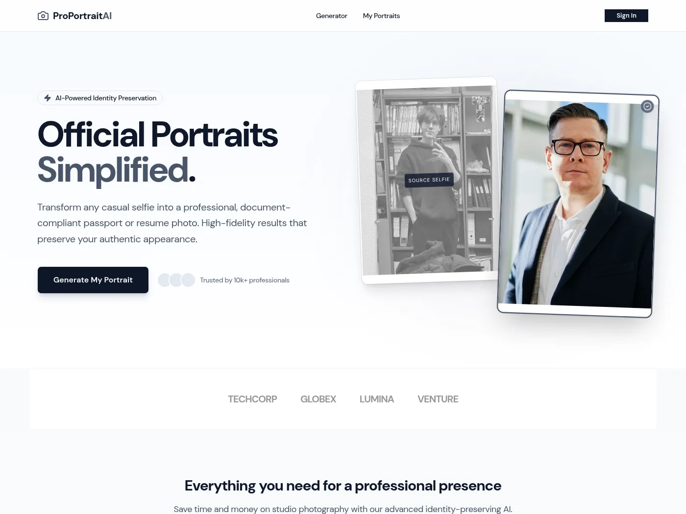Pro Portrait Generator