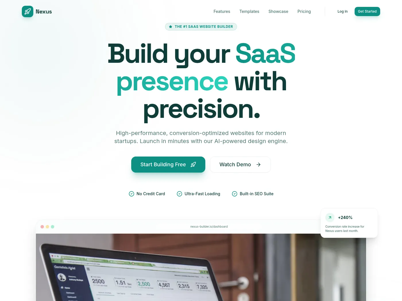 SaaS Website Builder Pro