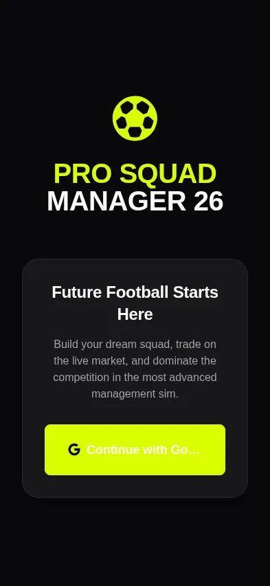 Pro Squad Manager 26
