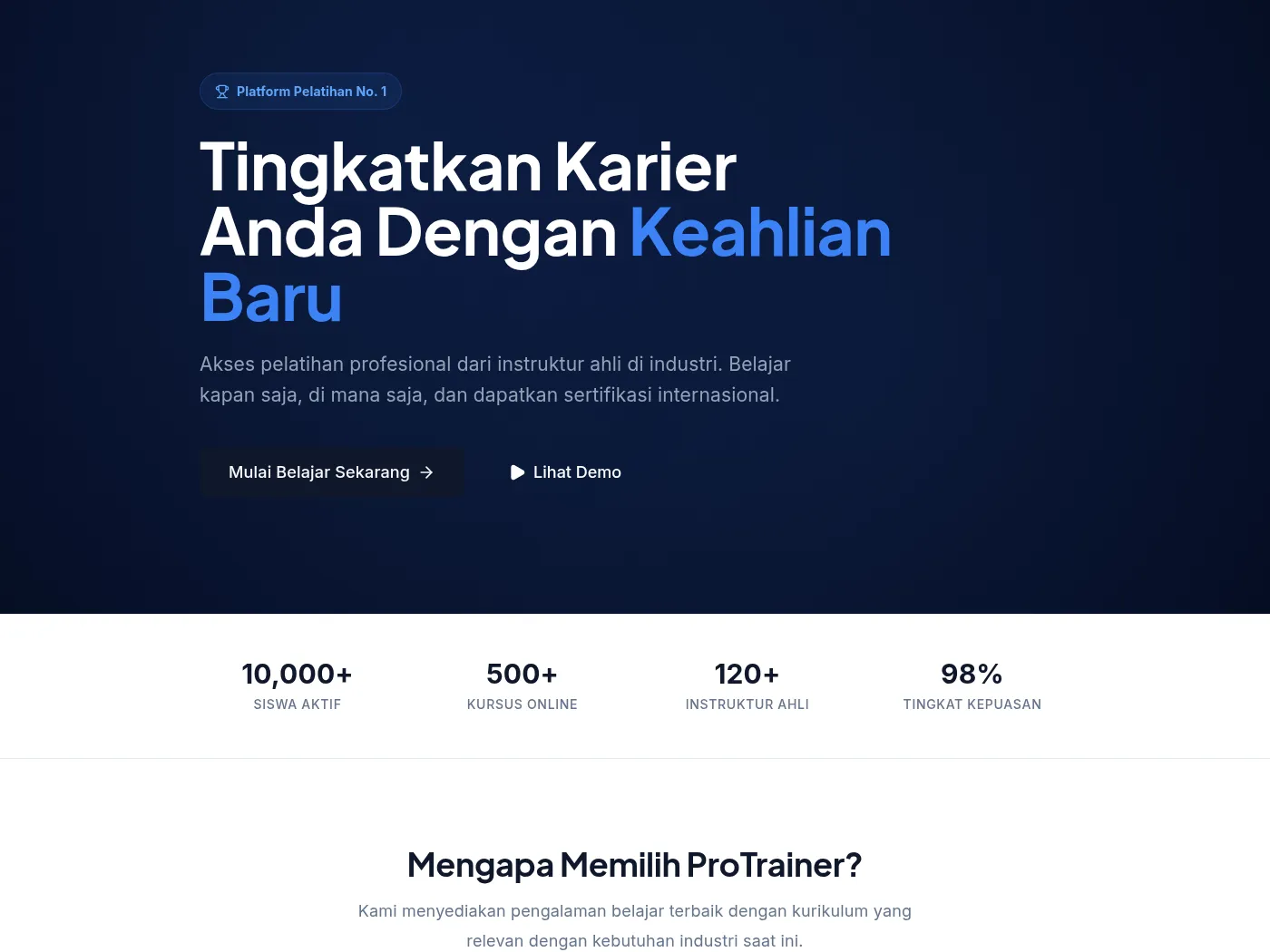 ProTrainer Web Portal