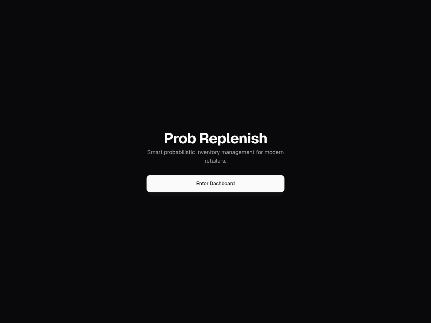 Probabilistic Replenishment App