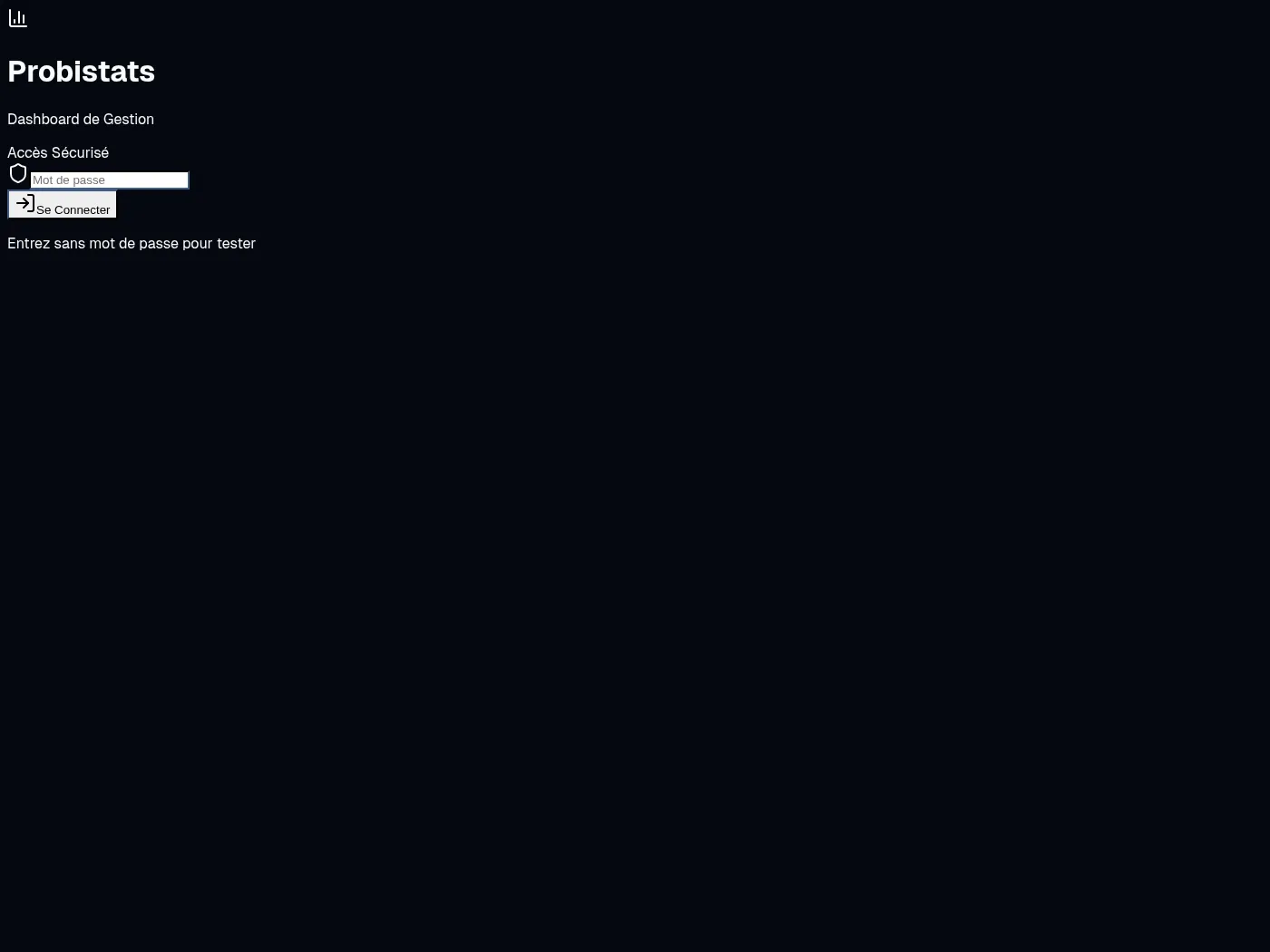 Probistats Dashboard