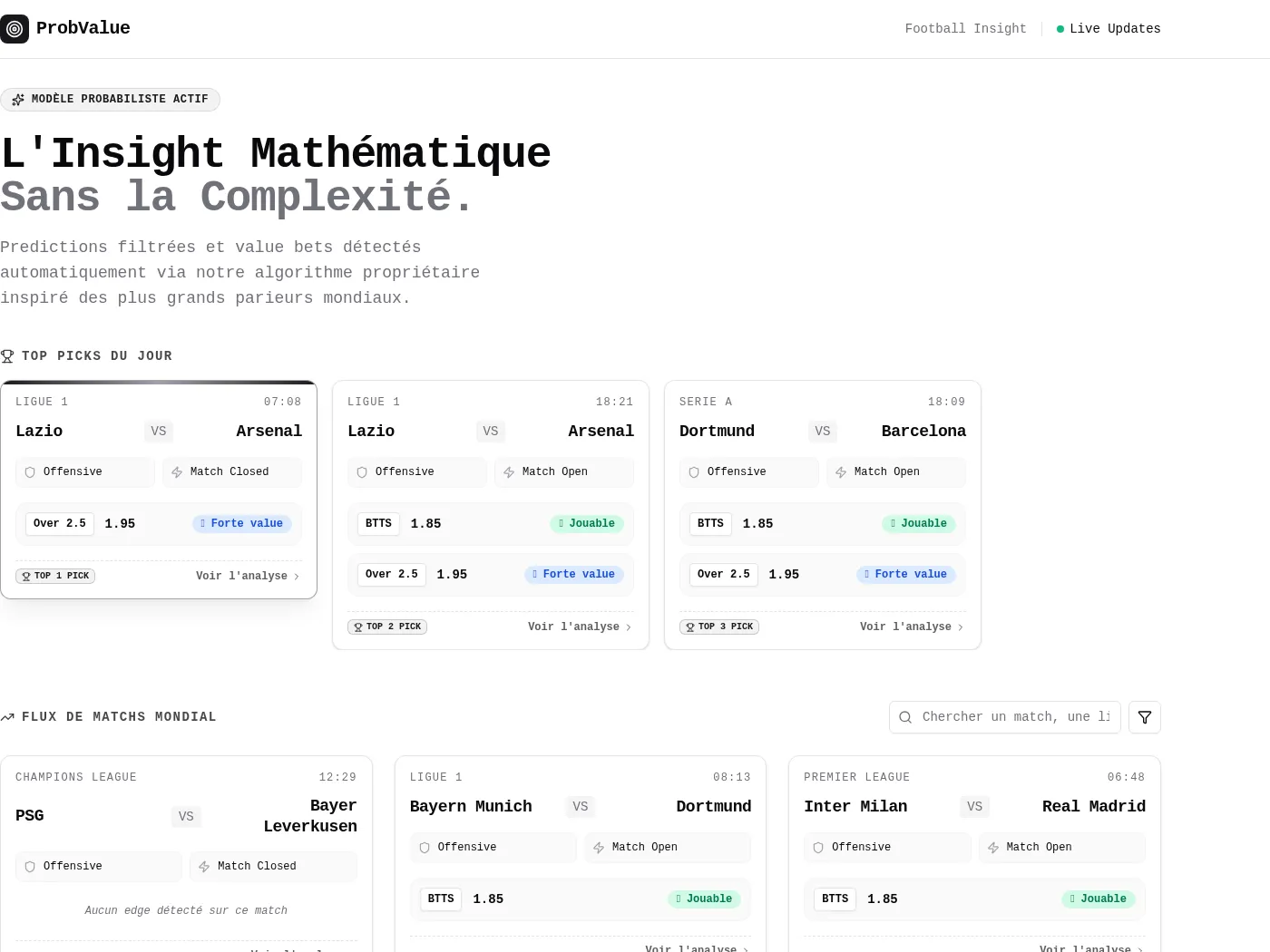 ProbValue Football Insight