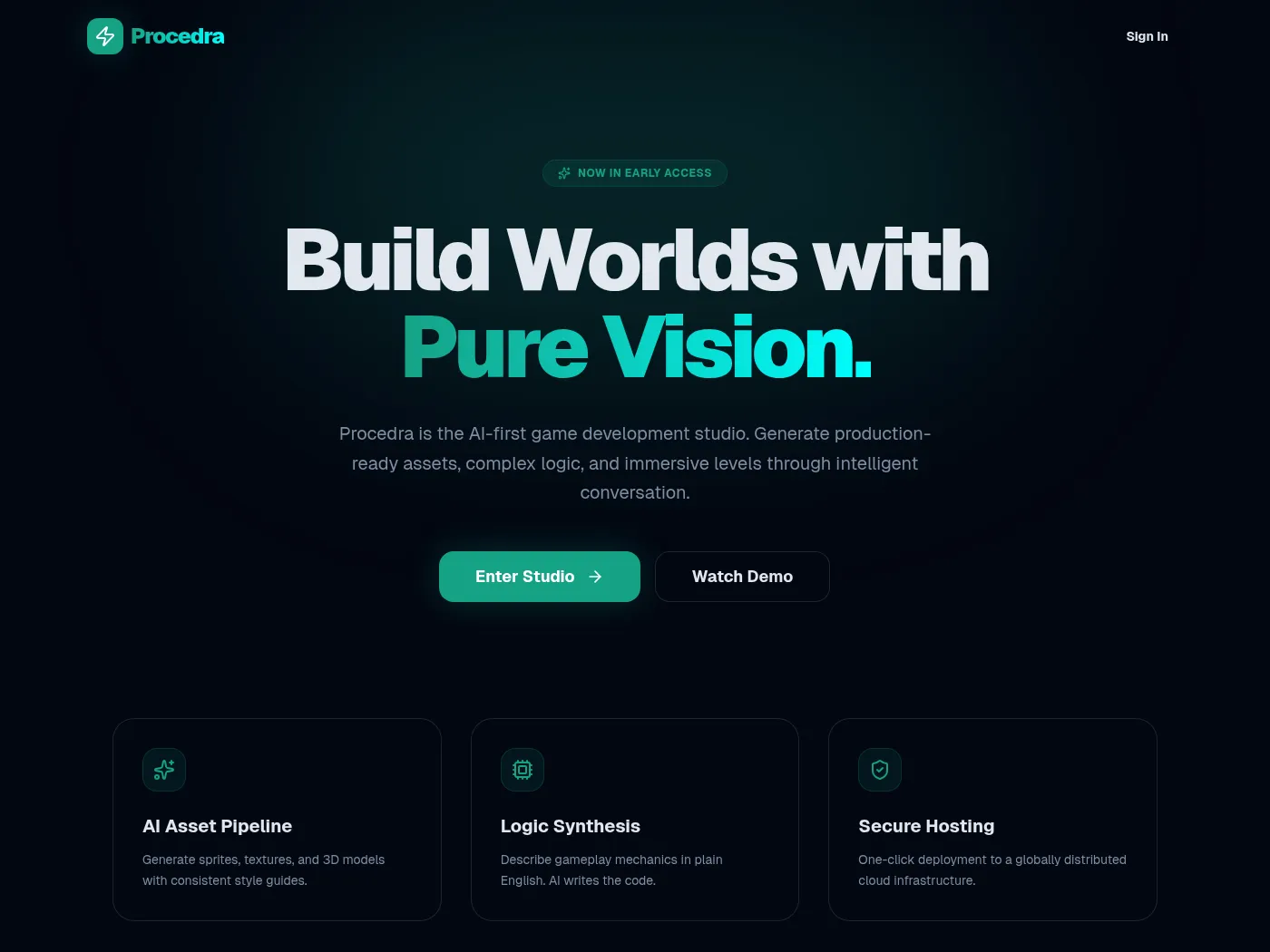 Procedra AI Game Studio