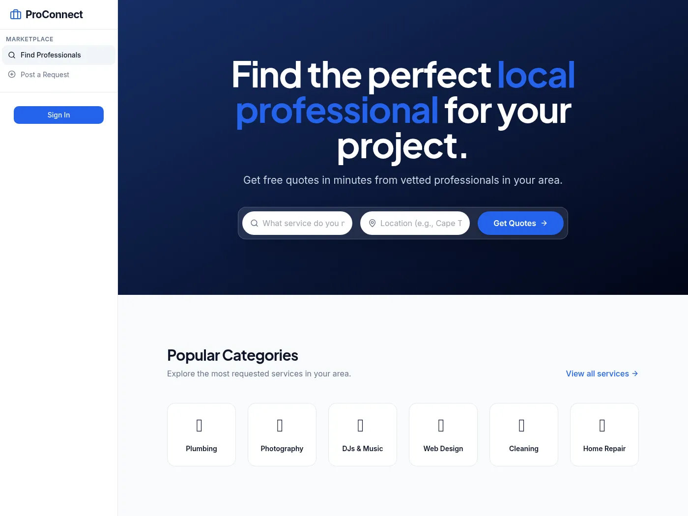 ProConnect Marketplace