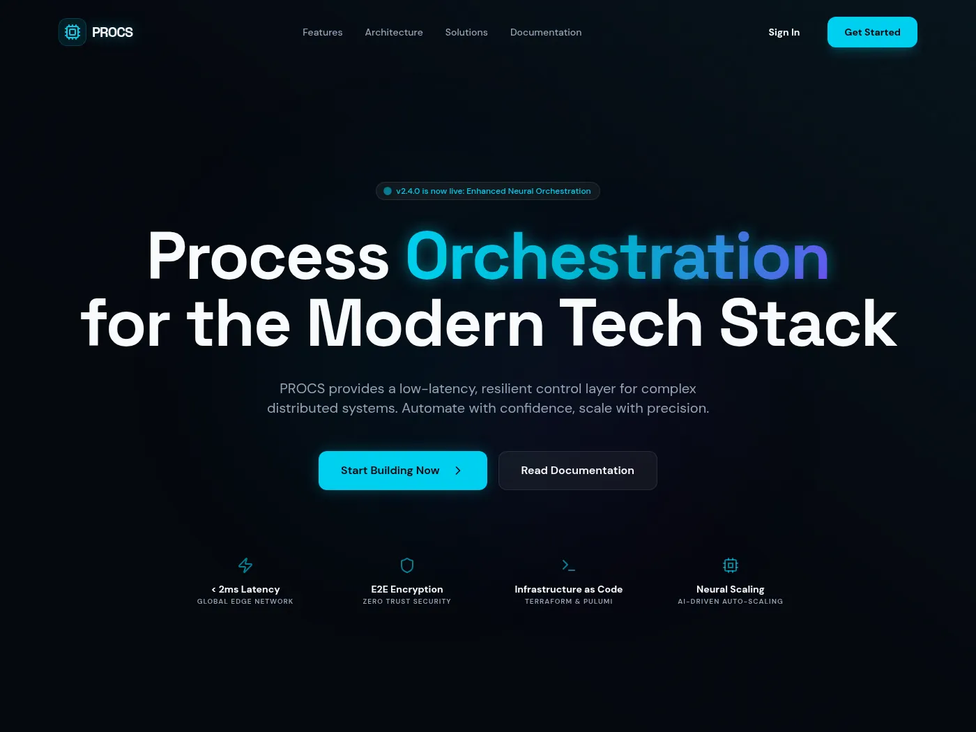 PROCS Landing Page
