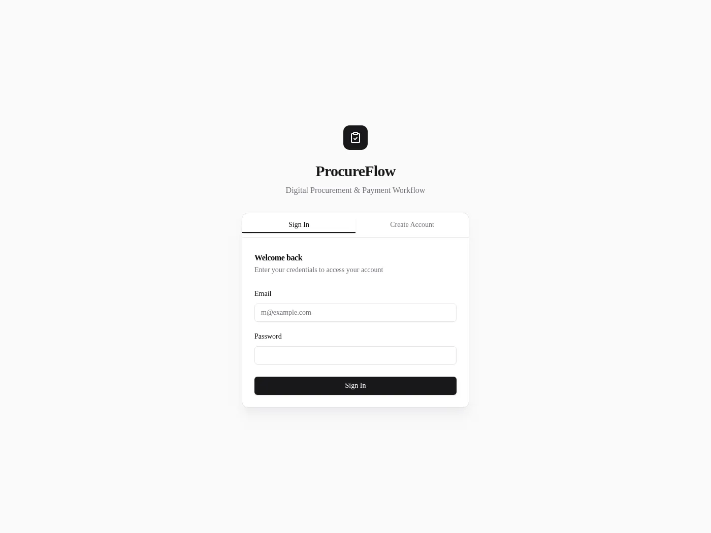 ProcureFlow MVP