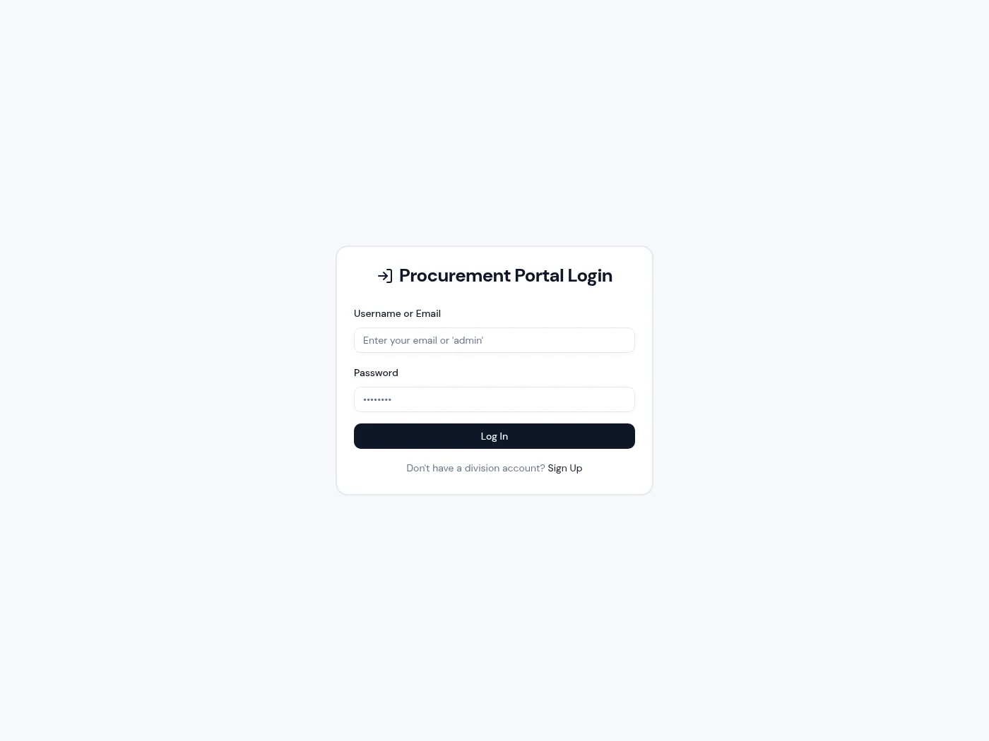 Smart Procurement Portal