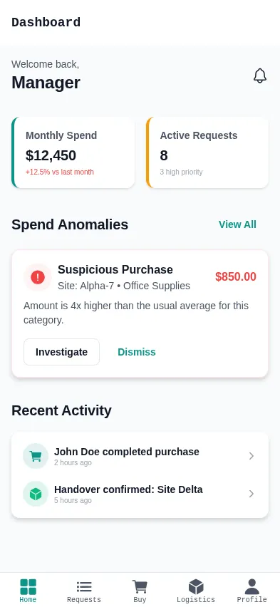 ProcureTrack Mobile