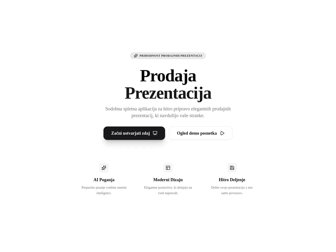 Prodaja Prezentacija