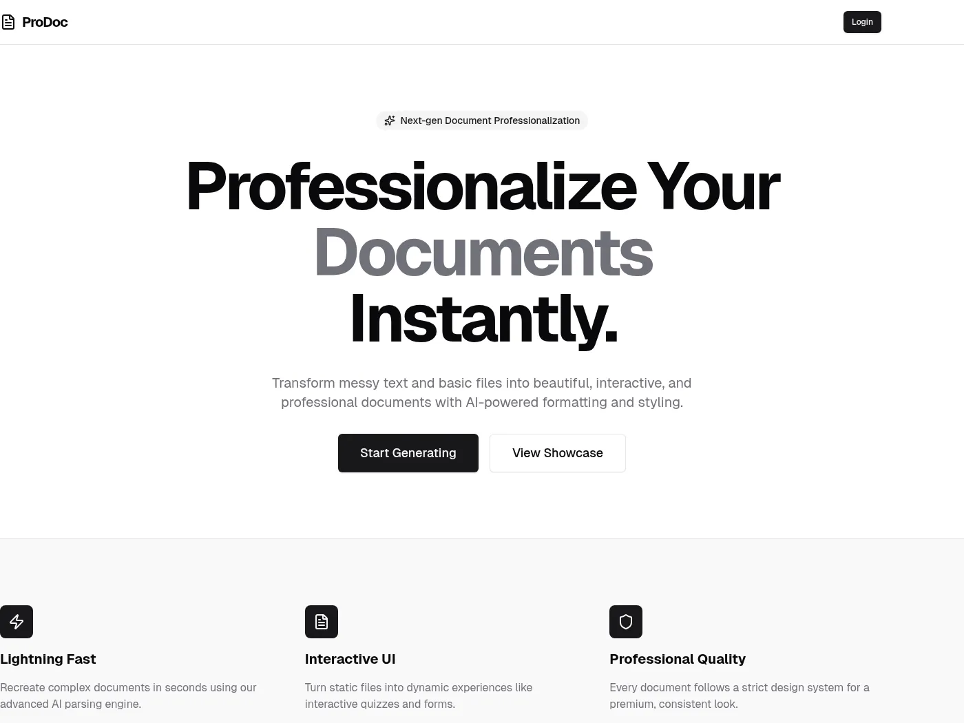 ProDoc File Generator