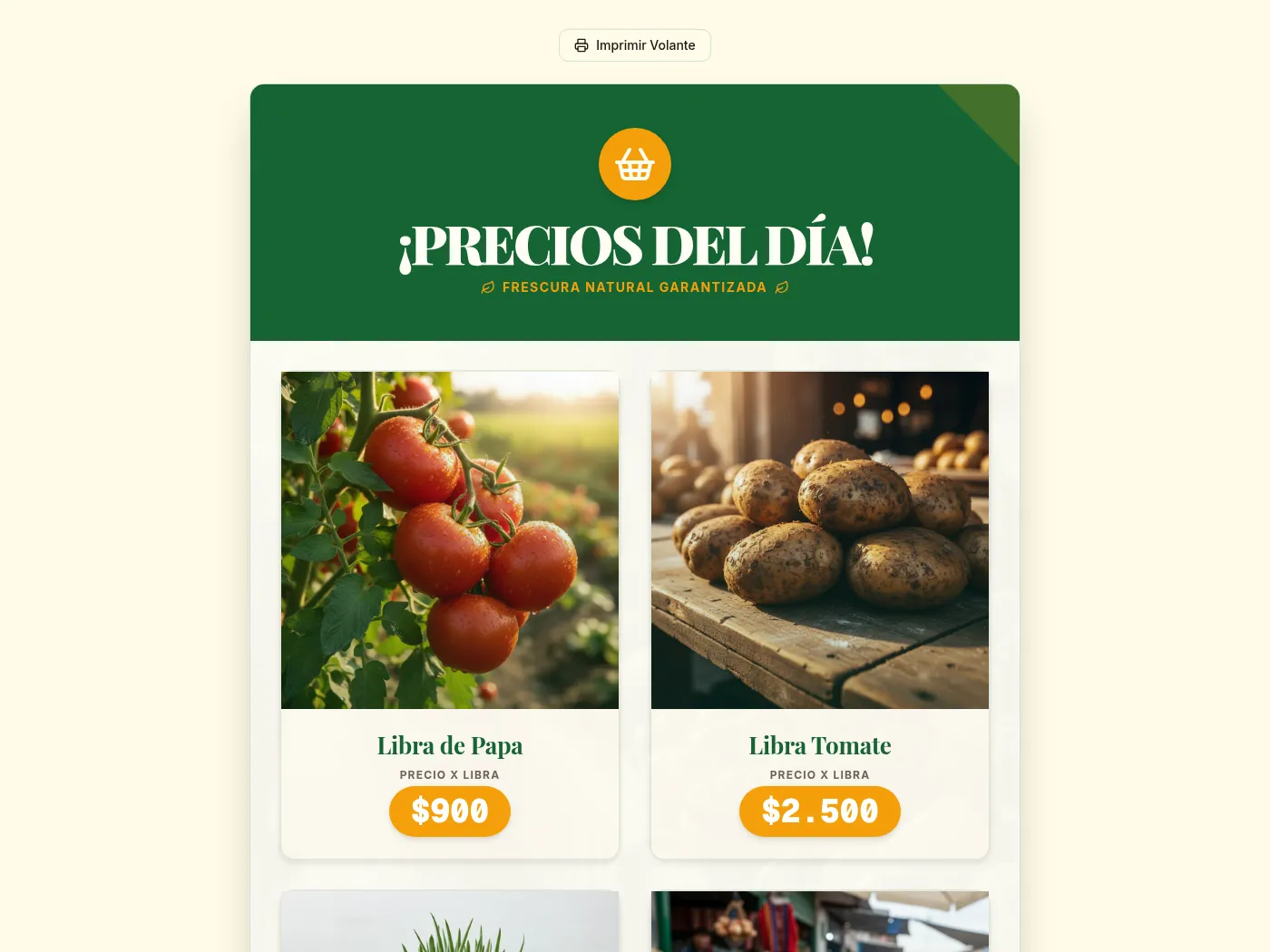 Fresh Produce Flyer
