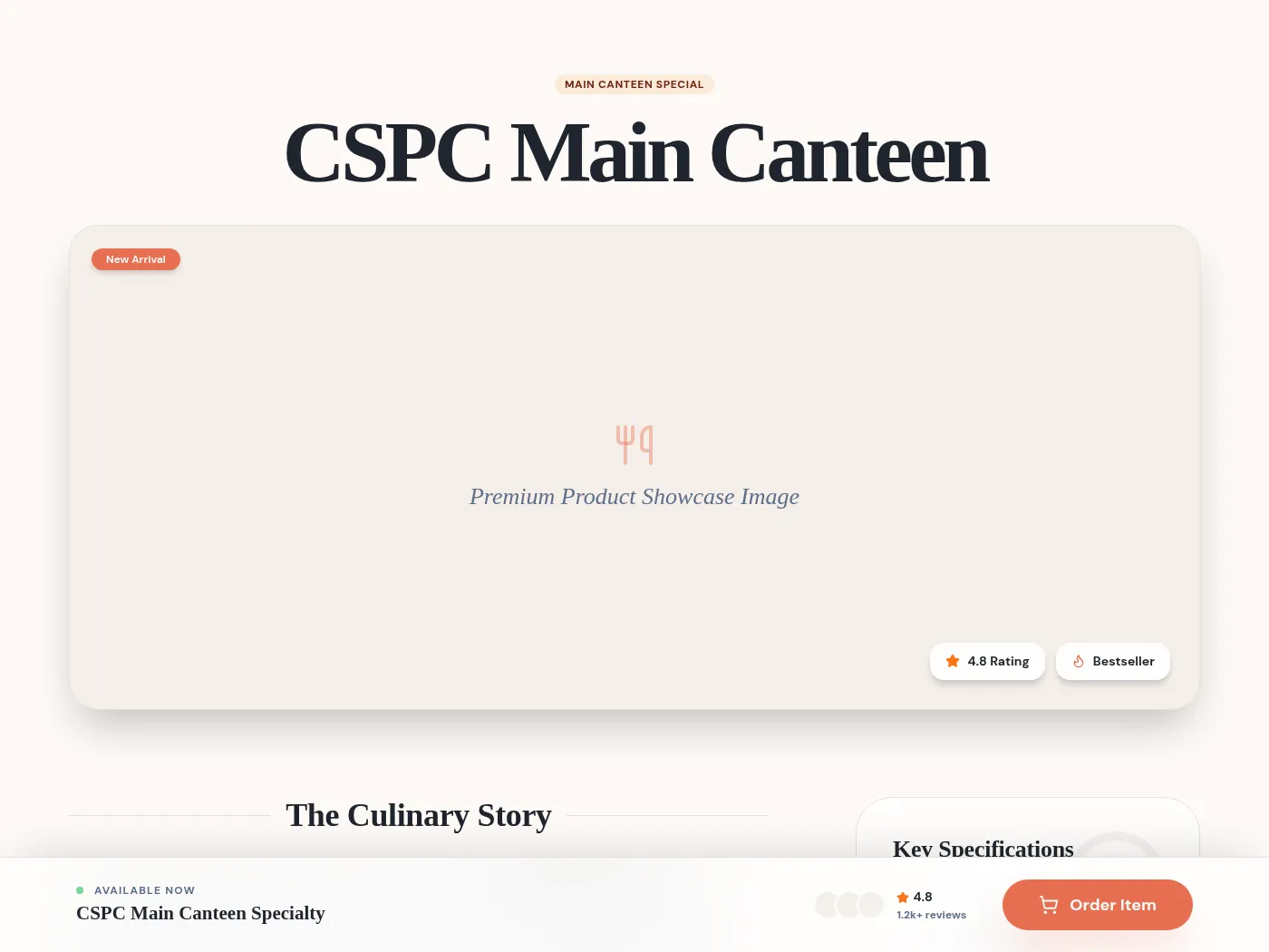 Canteen Product Showcase
