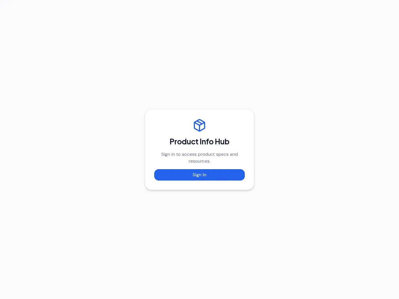 Product Info Hub