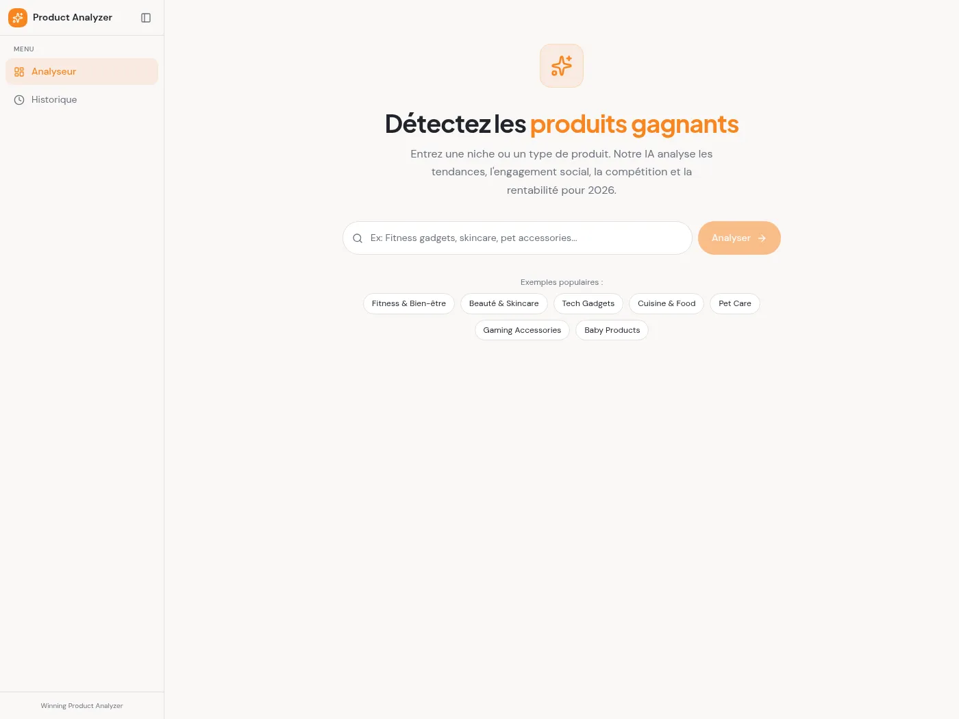Winning Product Analyzer