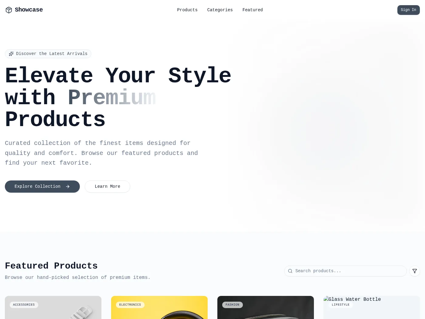Product Showcase Web