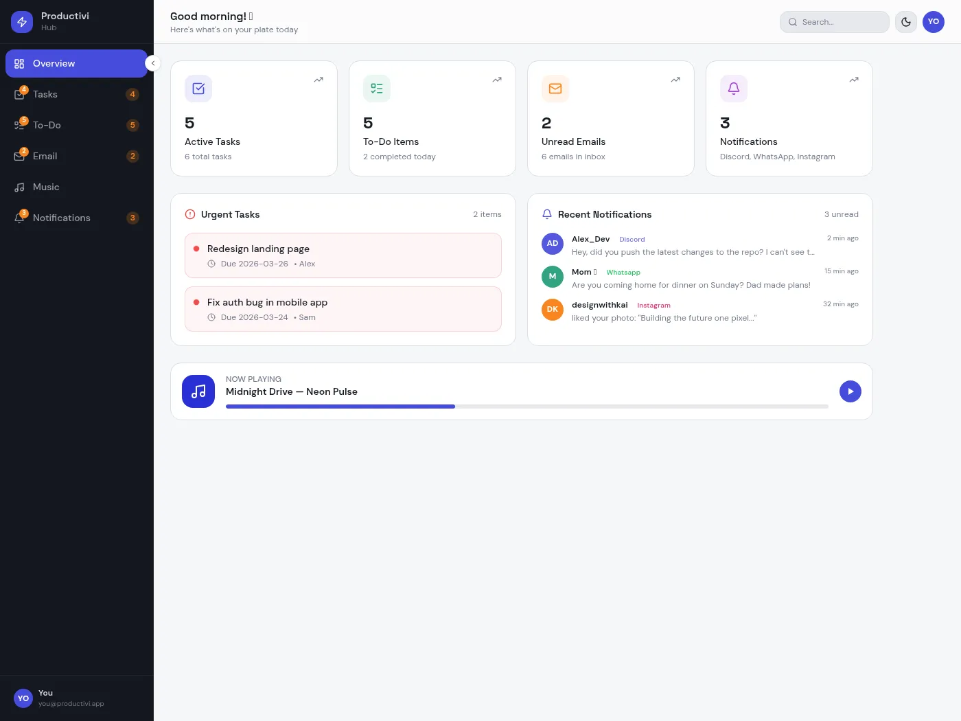 Unified Productivity Hub