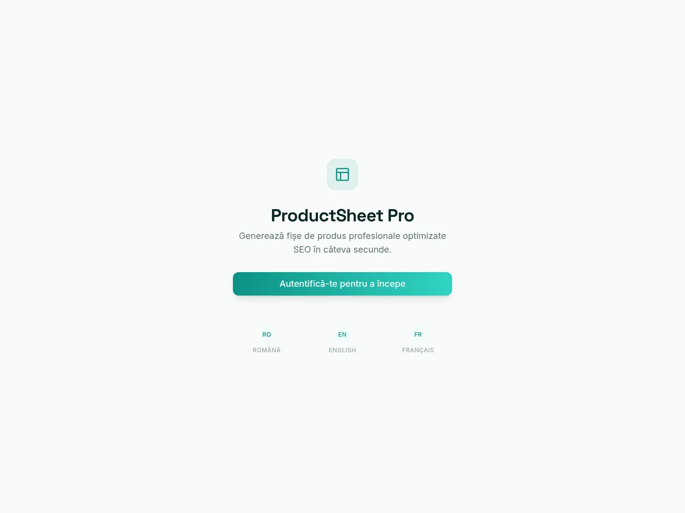 ProductSheet Pro