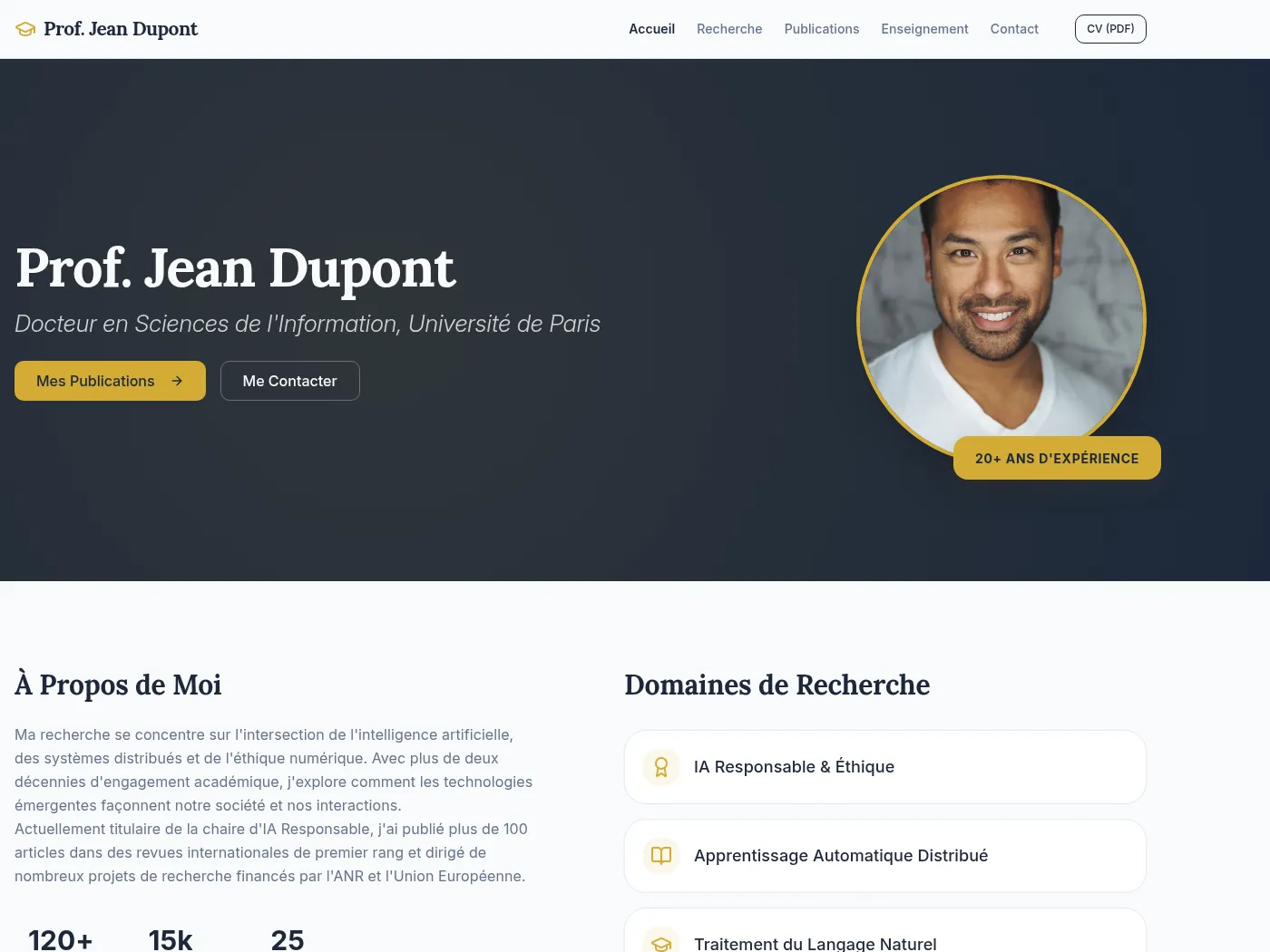 Professeur Universitaire Site