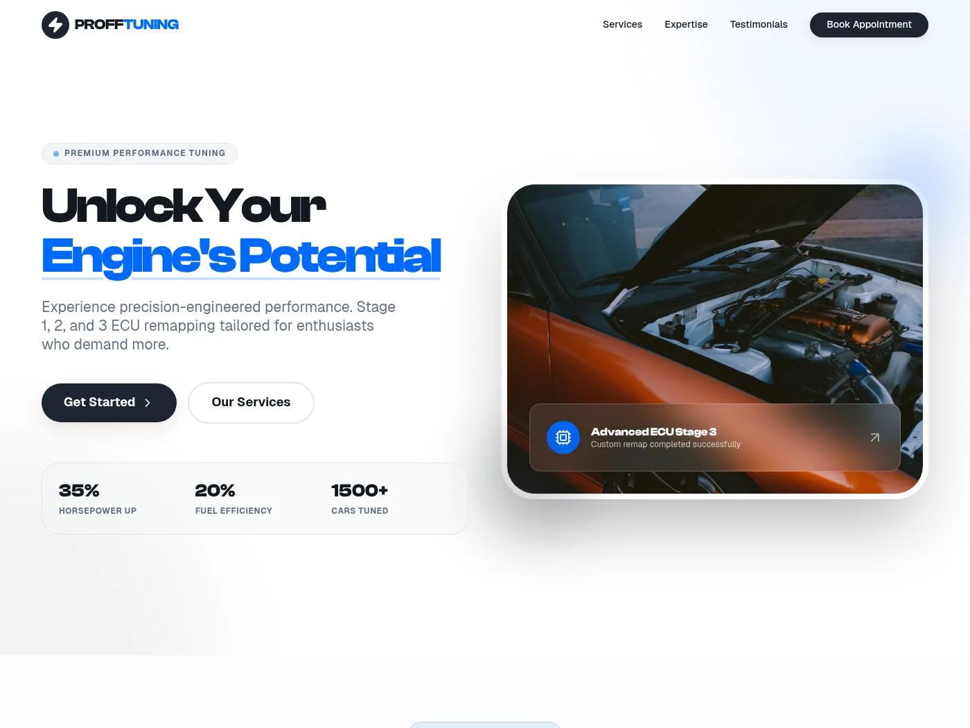 ProffTuning Landing Page