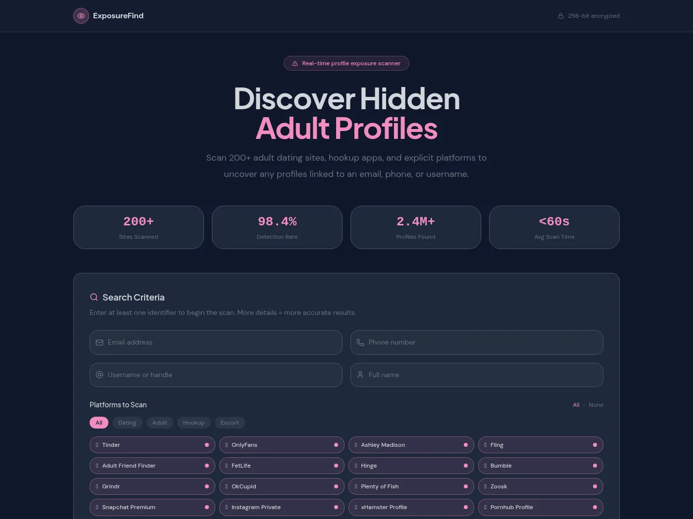 Profile Exposure Finder