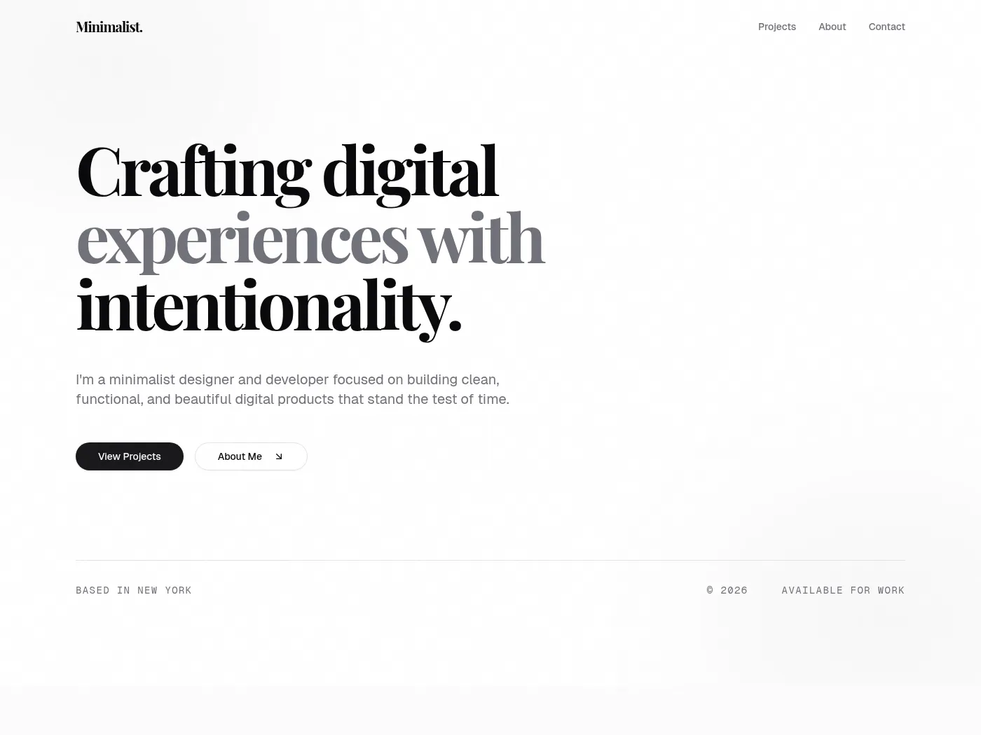 Minimalist Profile Page