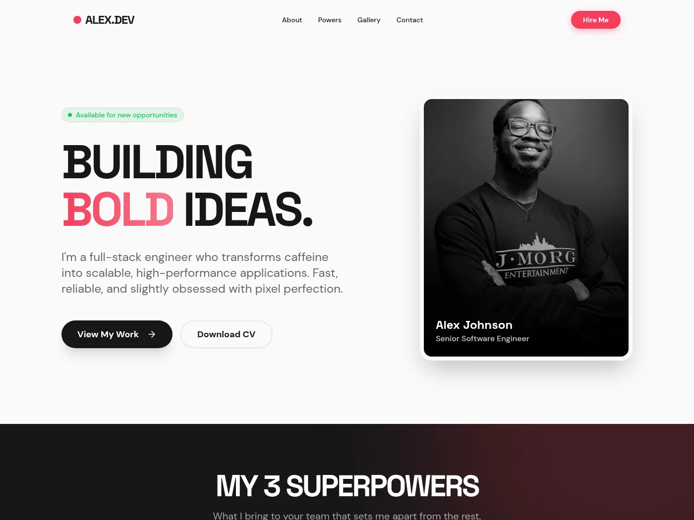 Power Profile Page