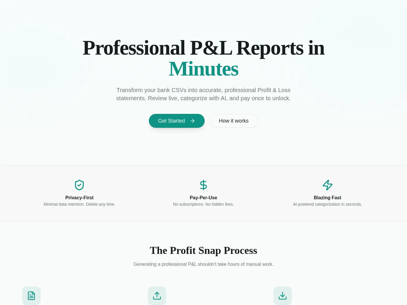 Profit Snap P&L Web App