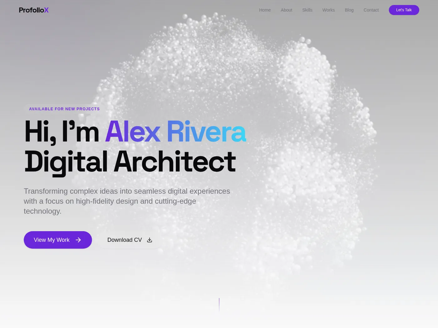 ProfolioX Portfolio Site