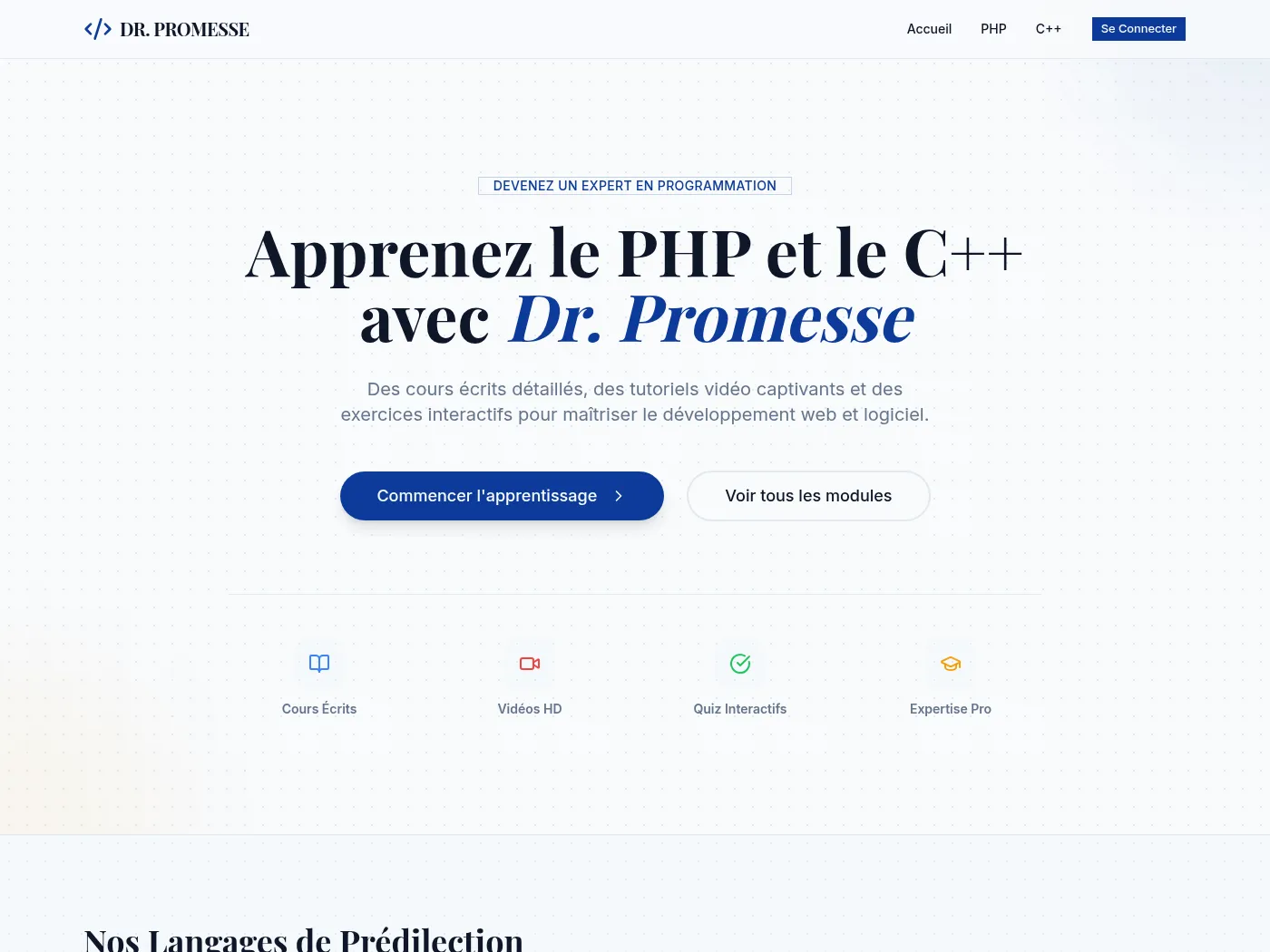Programmation avec Dr Promesse