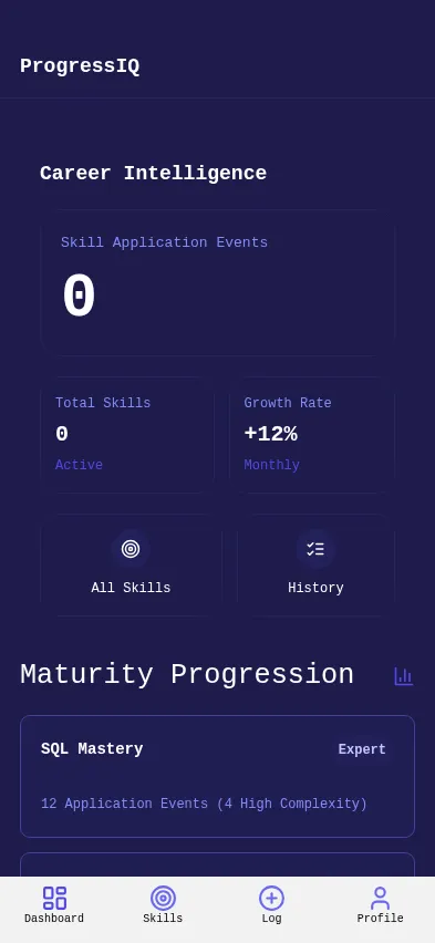 ProgressIQ Skill Tracker