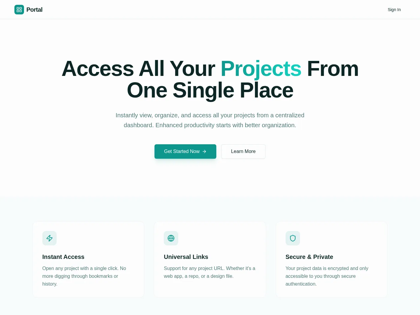 Project Access Portal