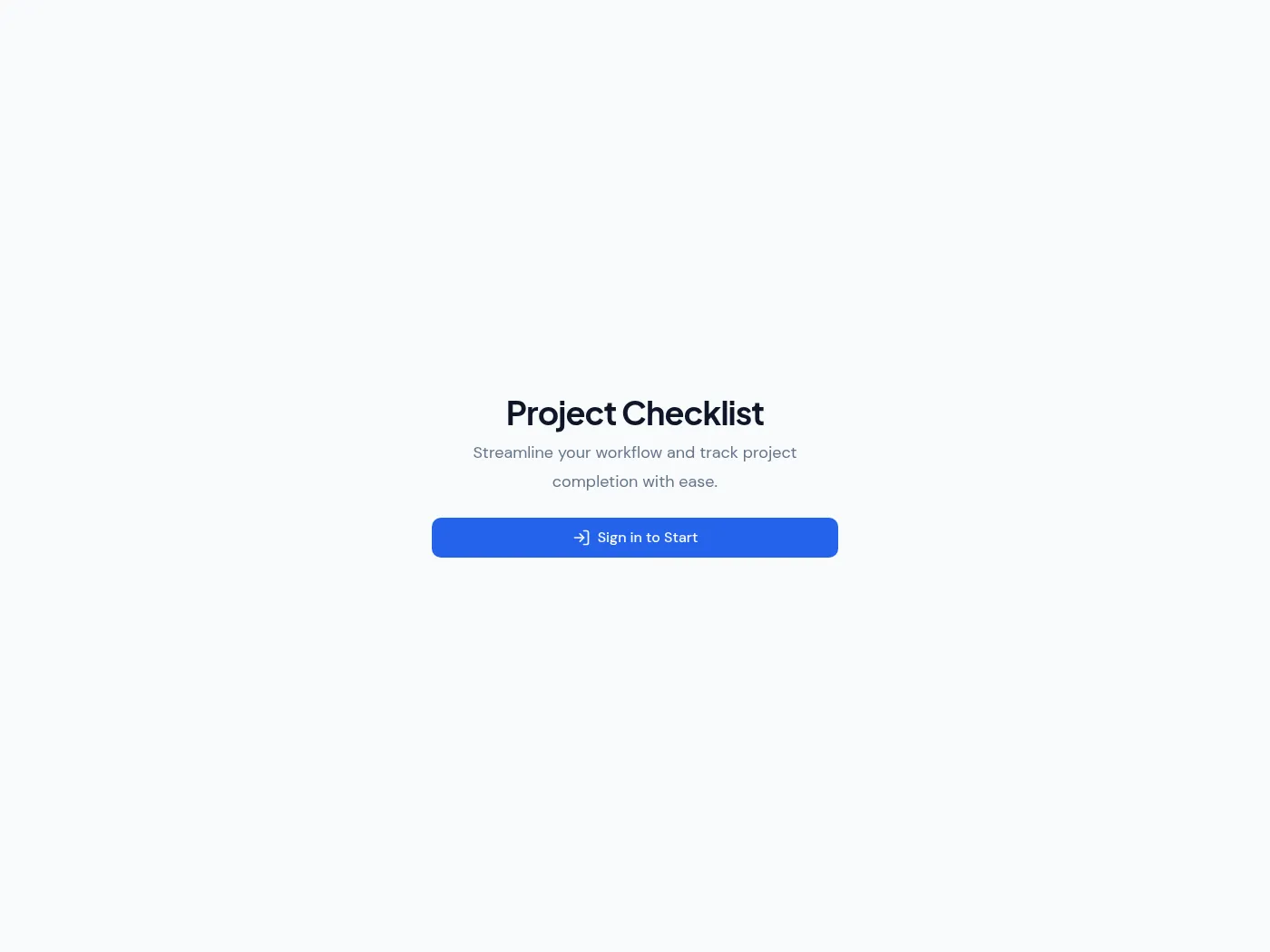 Project Completion Checklist