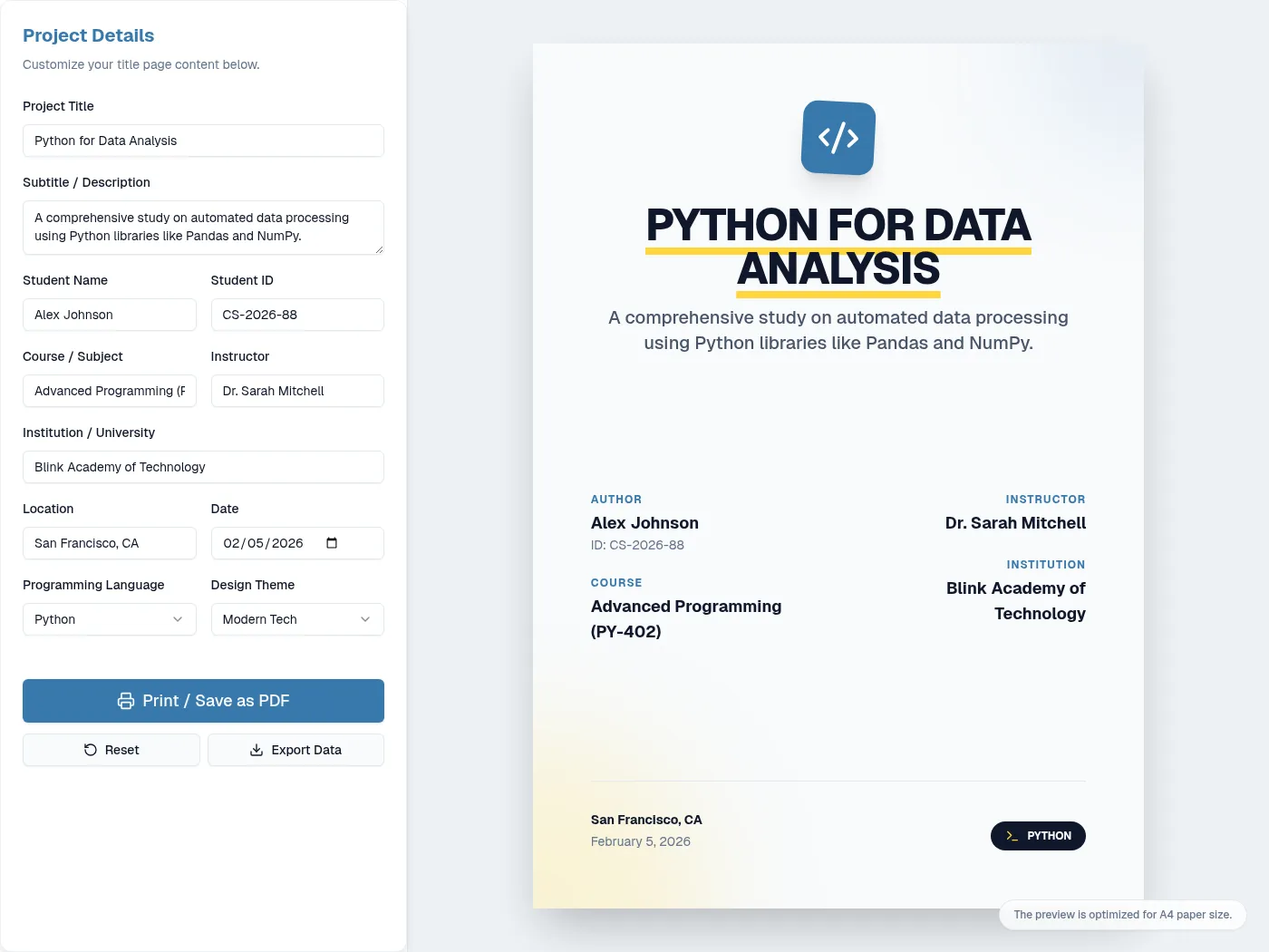 Code Project Cover Maker