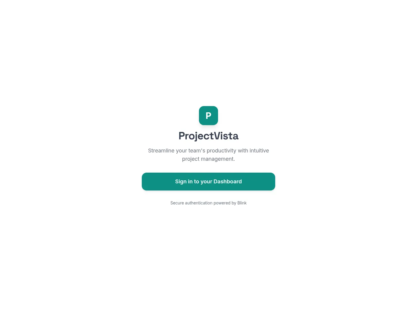 ProjectVista Dashboard