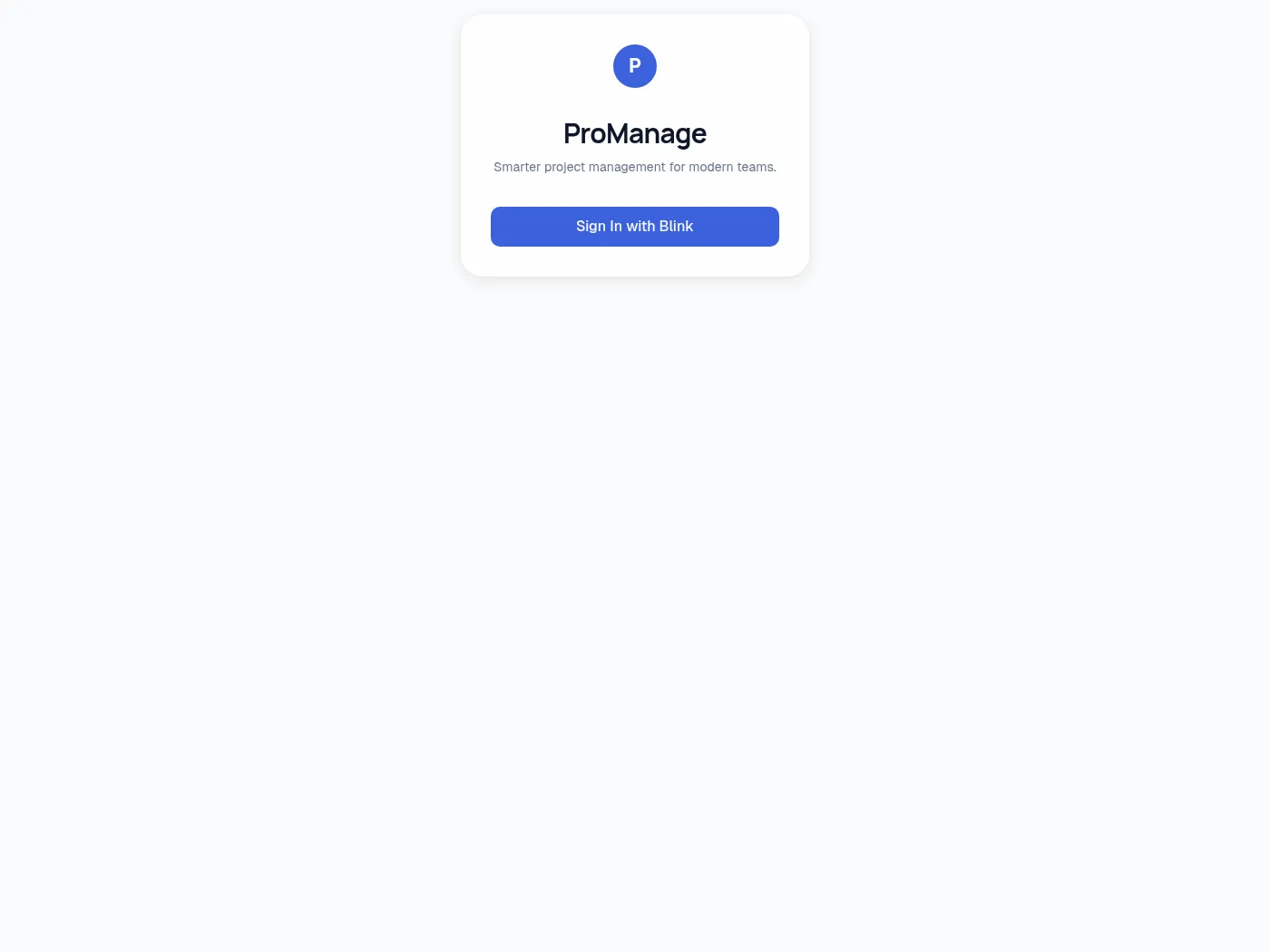 ProManage Dashboard