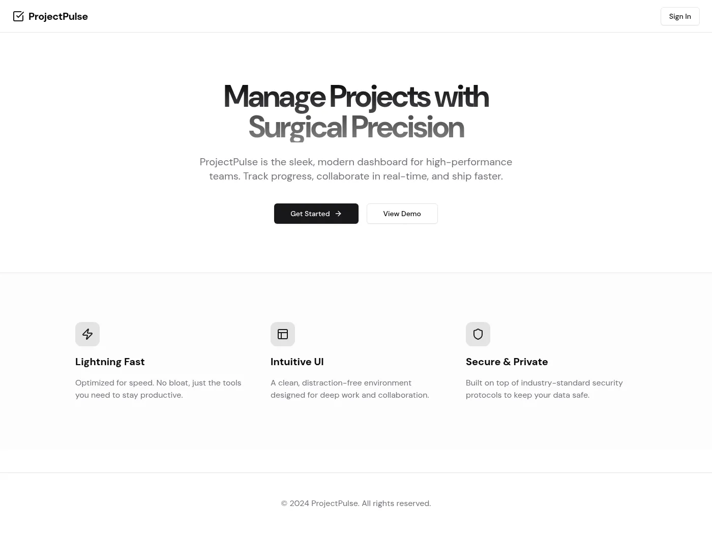 ProjectPulse Dashboard