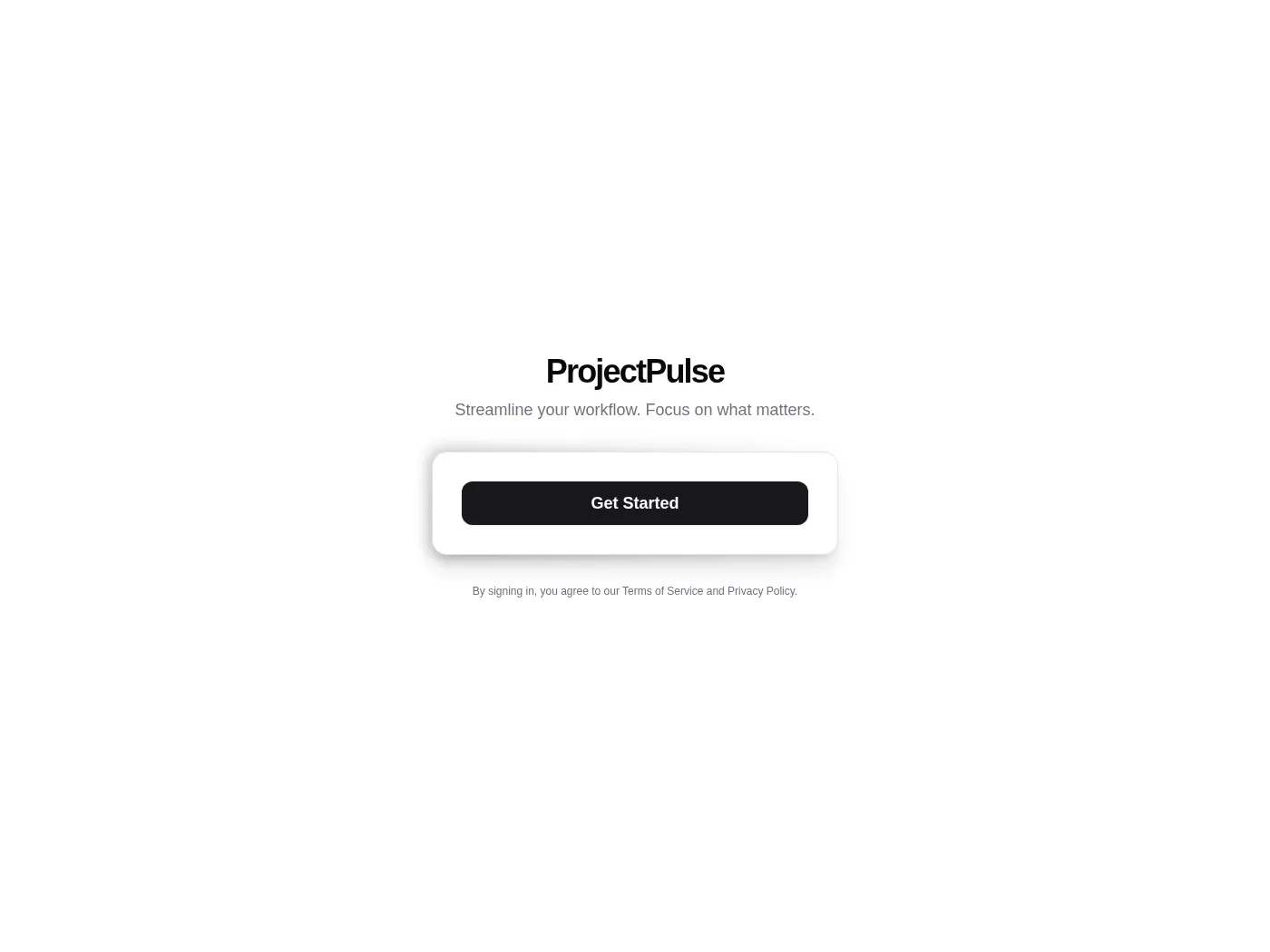 ProjectPulse Dashboard