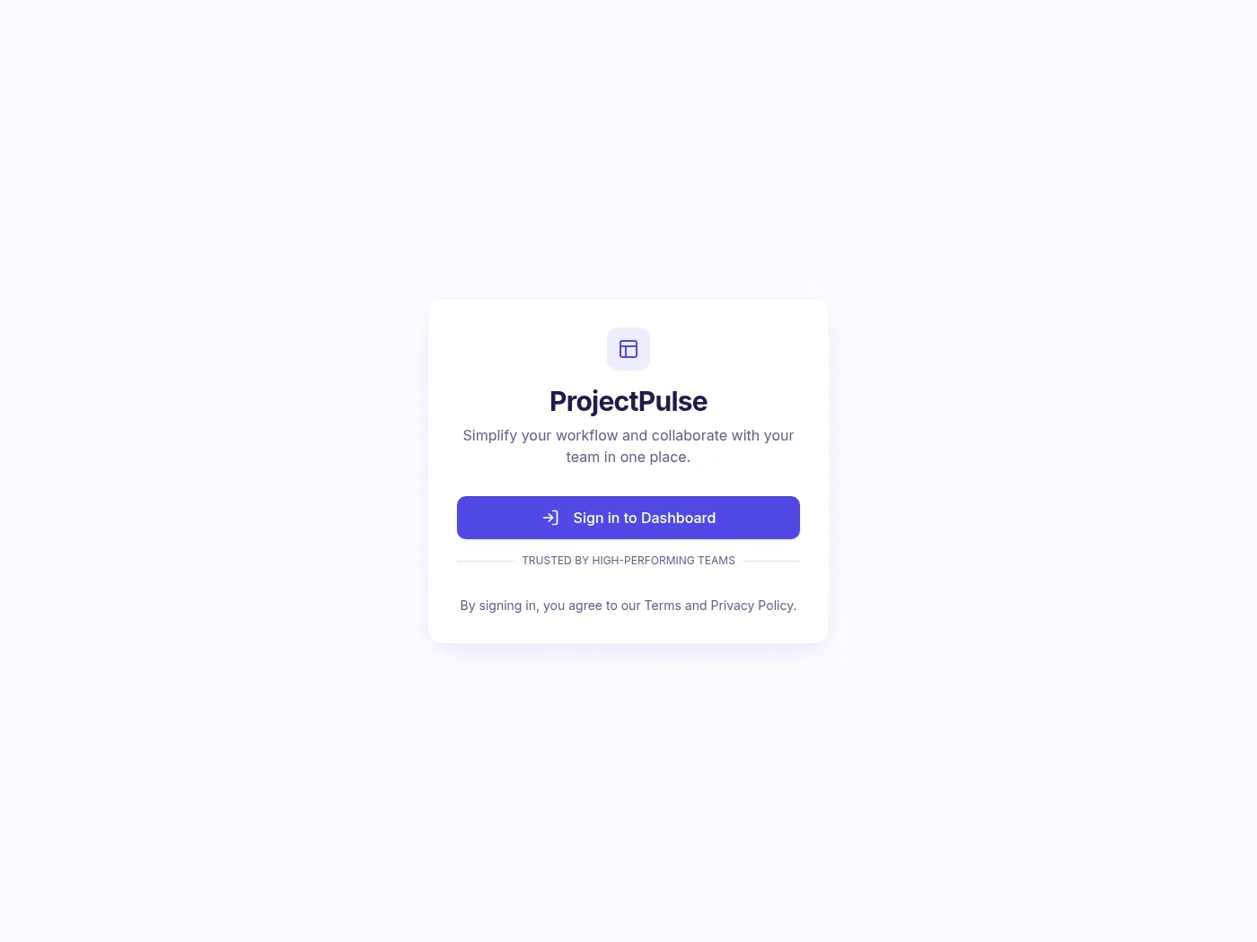 ProjectPulse Dashboard