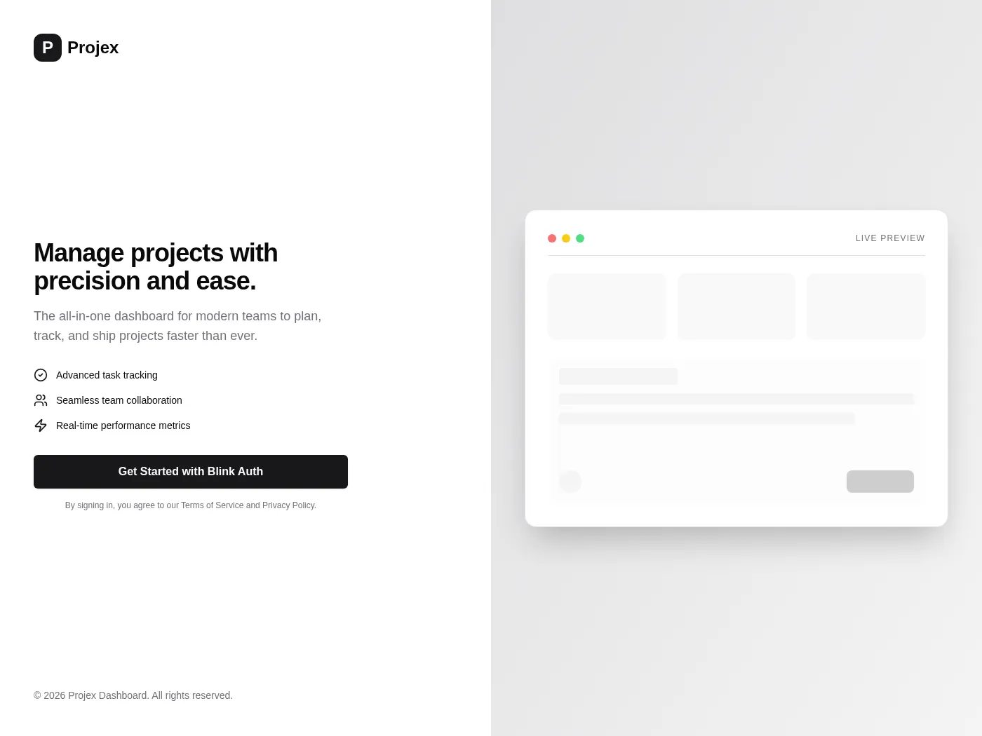 Projex Dashboard