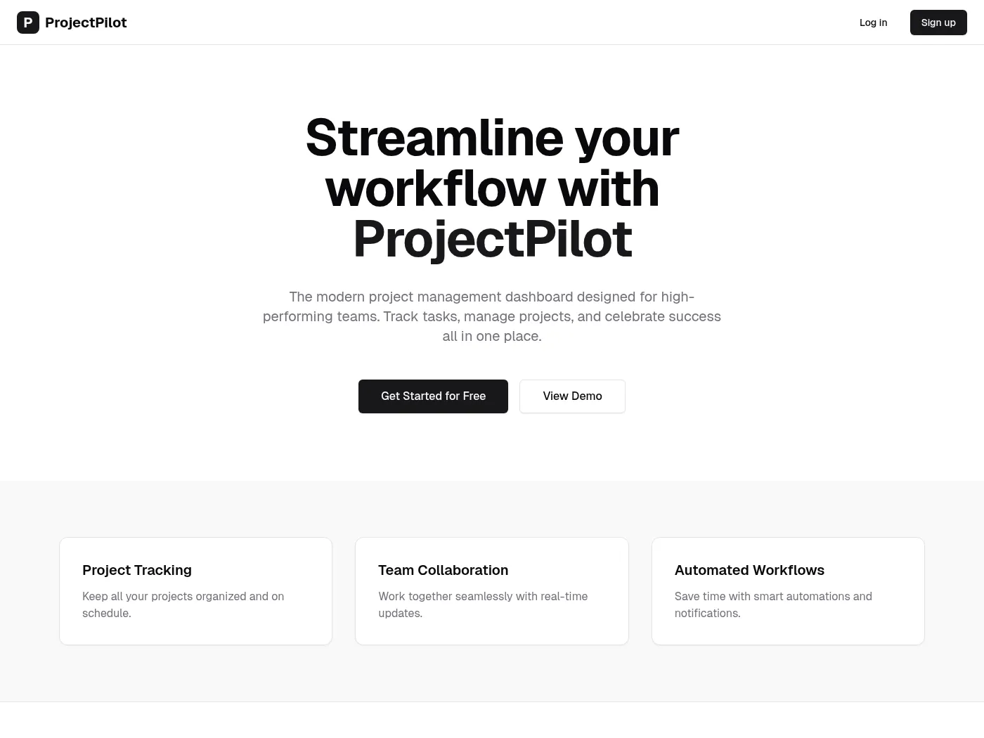 ProjectPilot Dashboard