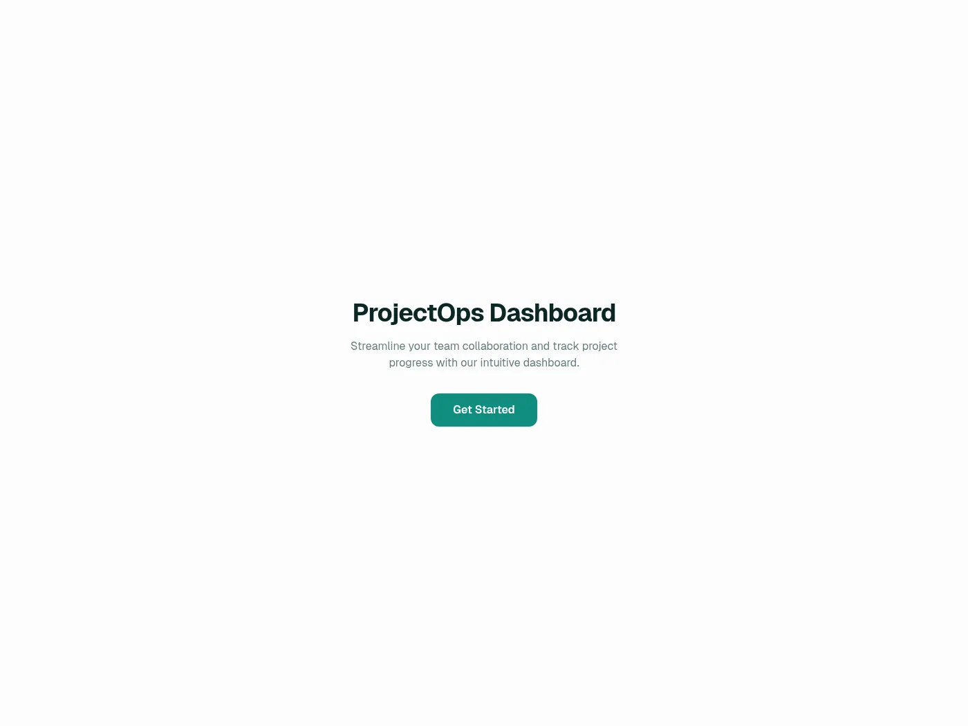 ProjectOps Dashboard