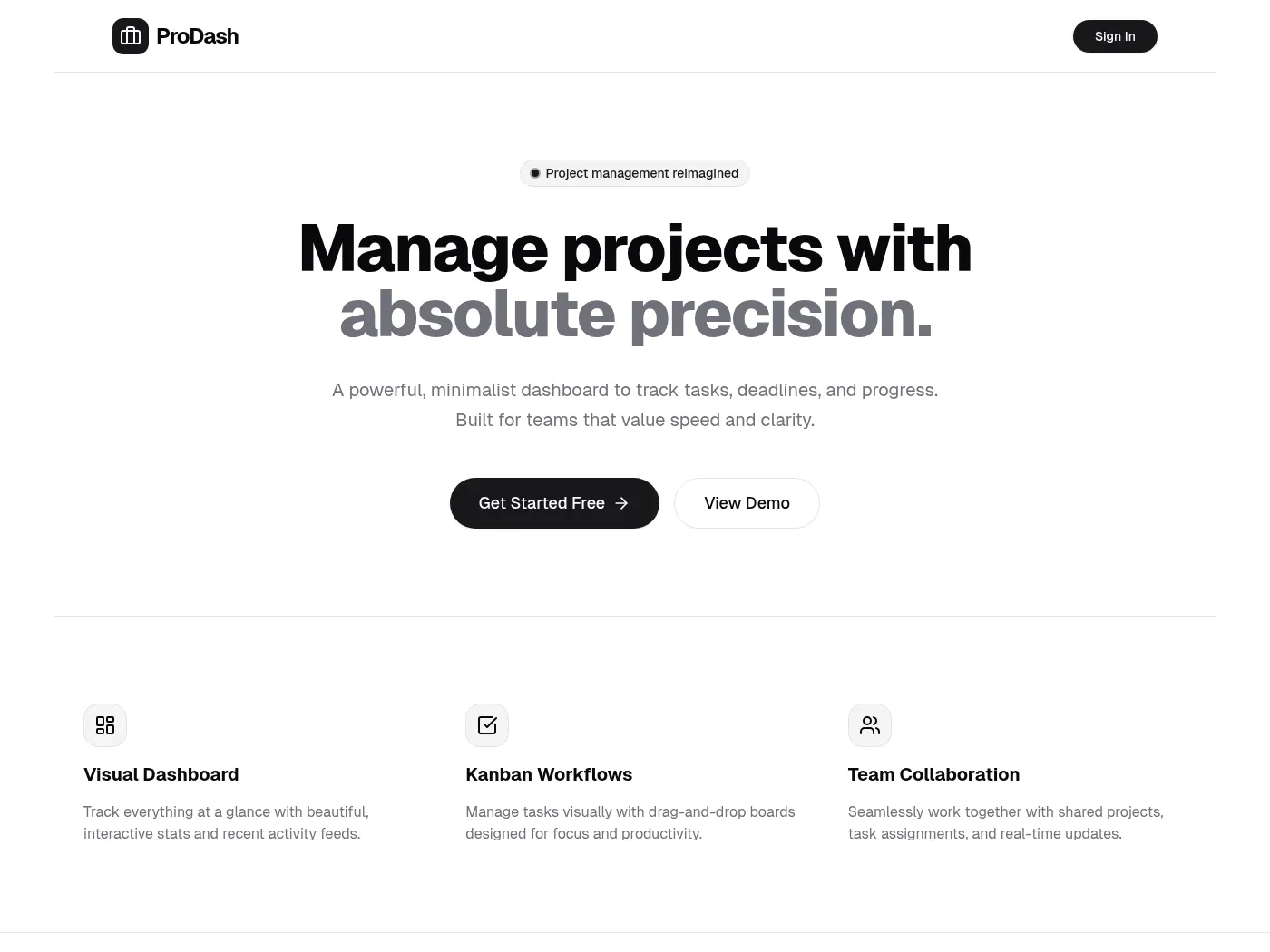 Project Dashboard Pro