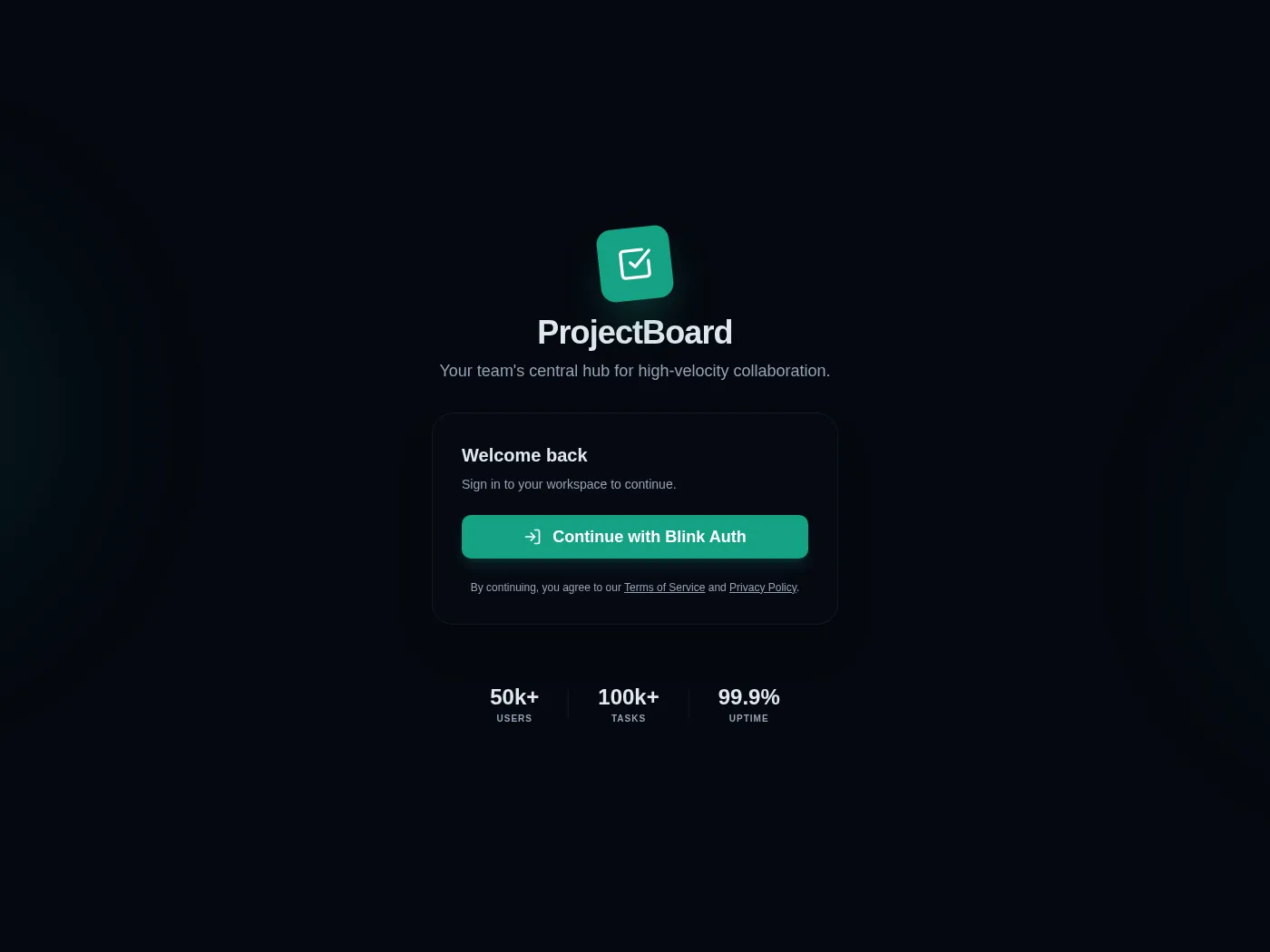 ProjectBoard Dashboard