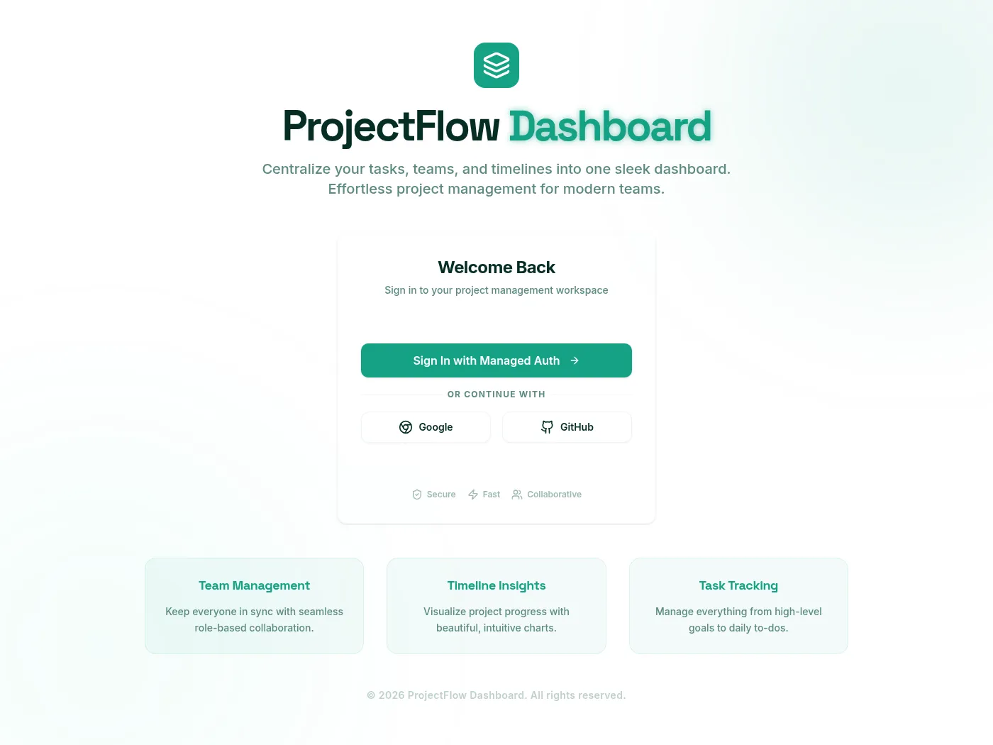 ProjectFlow Dashboard
